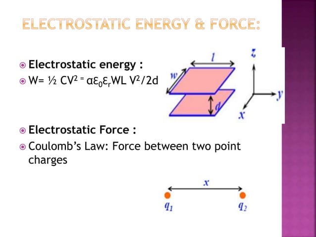 Actuation in mems | PPTX