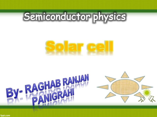 Presentation on solar cell | PPT