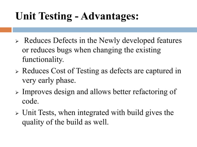 unit testing | PPT