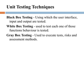 unit testing | PPTX