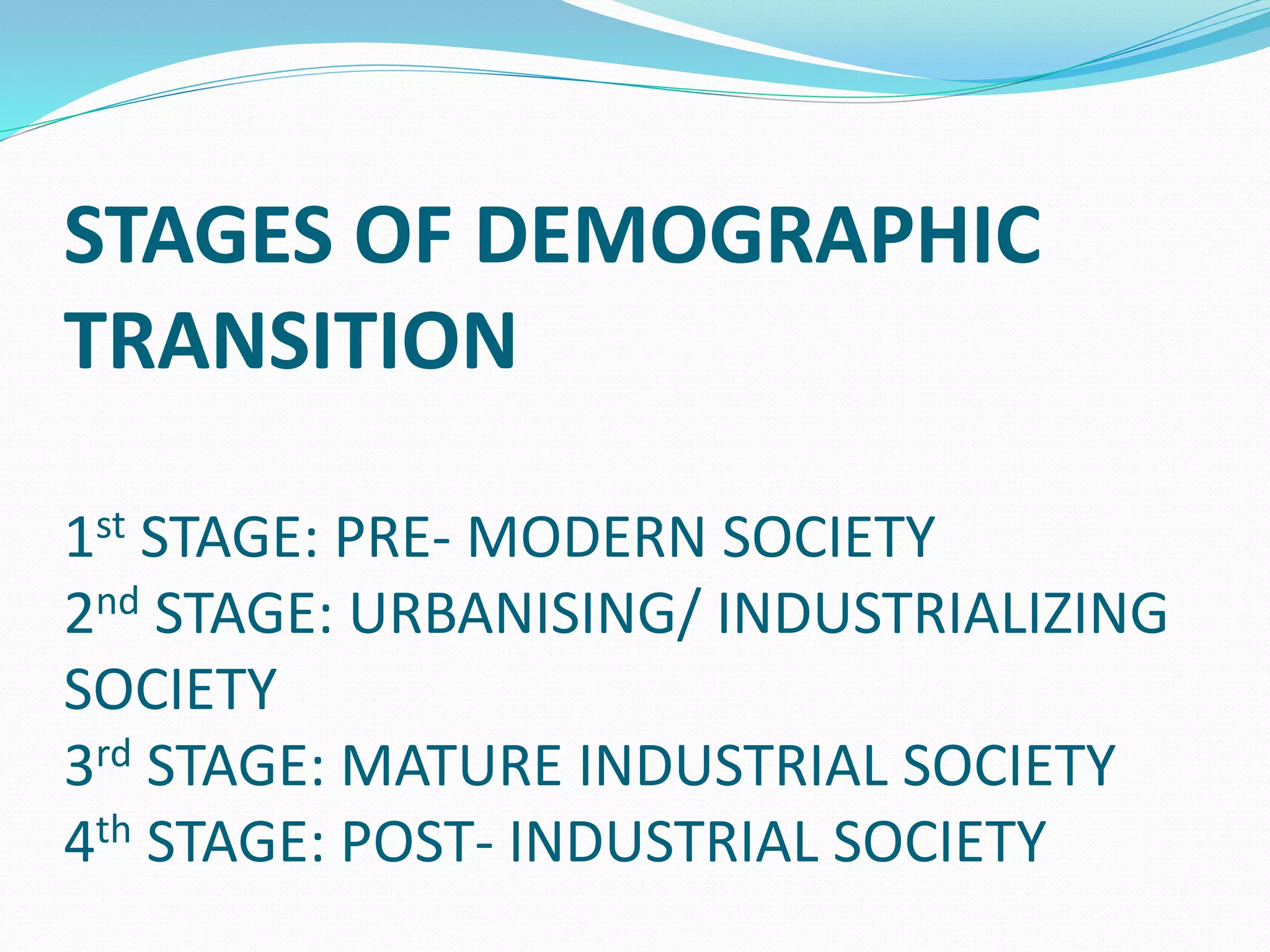 DEMOGRAPHIC TRANSITION THEORY | PPTX