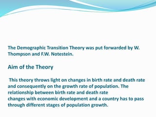 DEMOGRAPHIC TRANSITION THEORY | PPTX