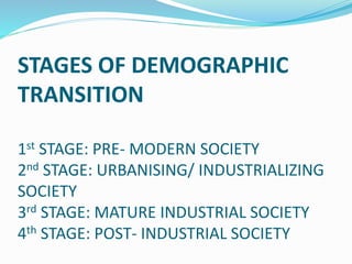 DEMOGRAPHIC TRANSITION THEORY | PPTX