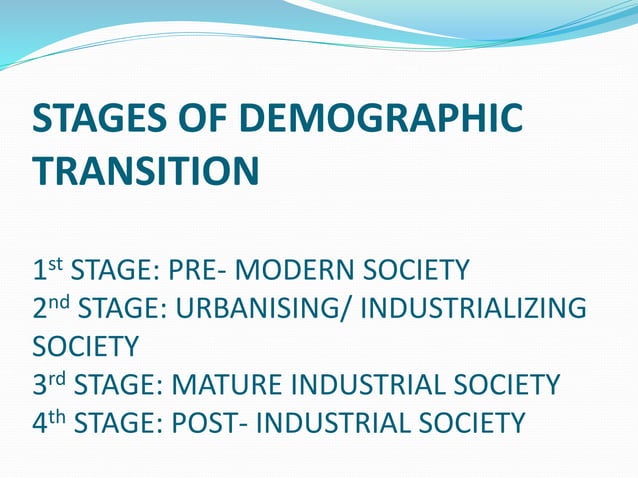 DEMOGRAPHIC TRANSITION THEORY | PPTX