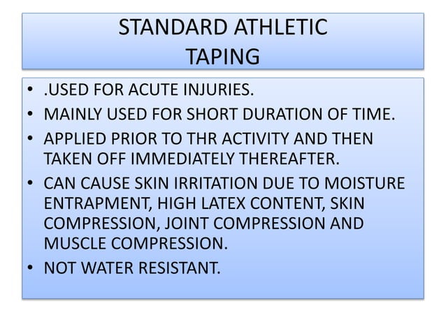 taping | PPTX | First Aid | Injuries