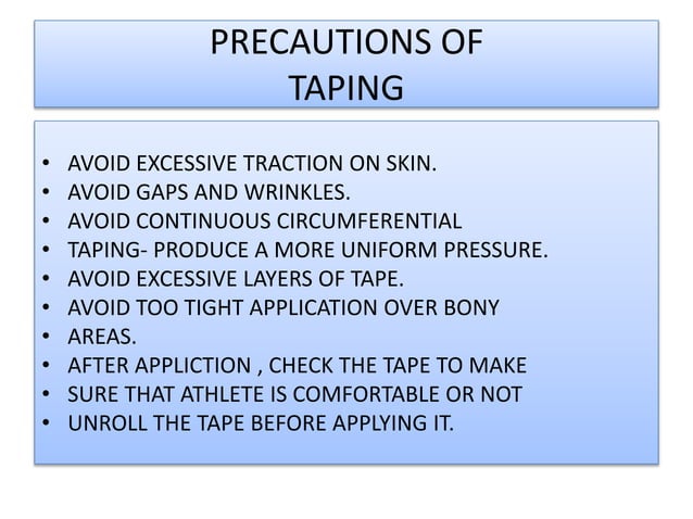taping | PPTX | First Aid | Injuries