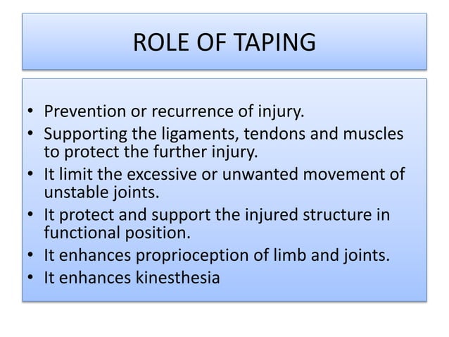 taping | PPTX | First Aid | Injuries