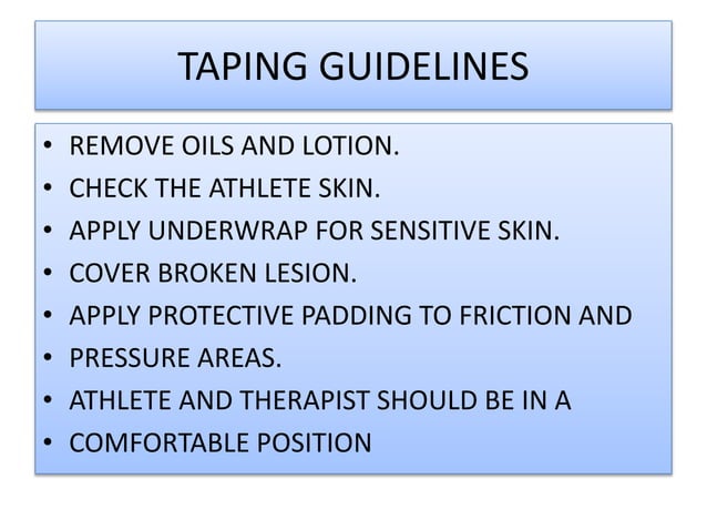 taping | PPTX | First Aid | Injuries