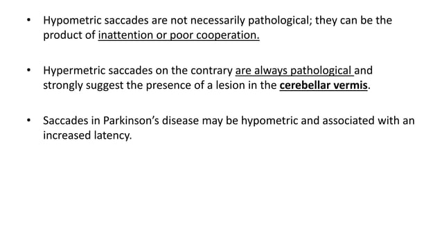 Supranuclear disorders of ocular motility | PPT
