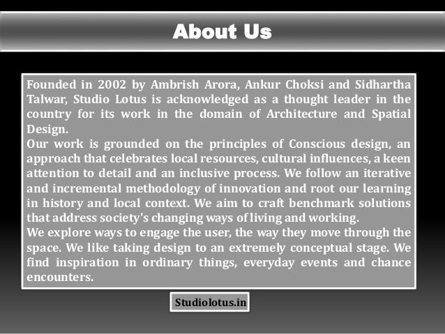 Home Architecture Design | studiolotus.in