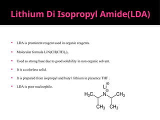 Presentation on LDA (LITHIUM DI ISOPROPYL AMINE | PPTX