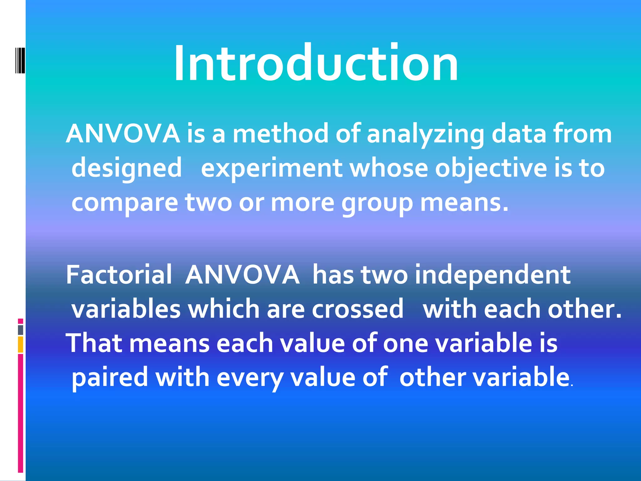 ANALYSIS OF VARIANCE (ANOVA) | PPTX