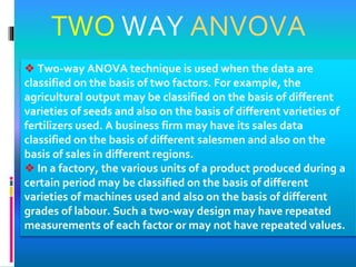 ANALYSIS OF VARIANCE (ANOVA) | PPTX