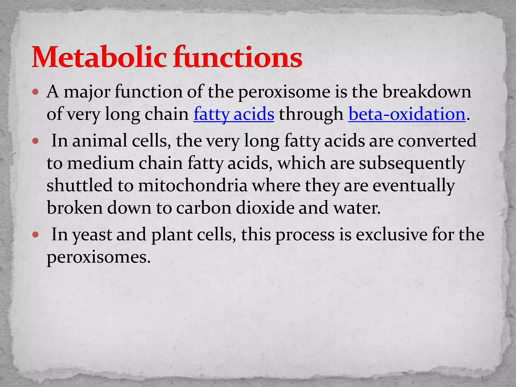 peroxisomal disorder | PPTX