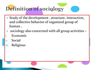 introduction to sociology | PPTX