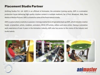 Animaster Academy is one of the top colleges to study animation ...