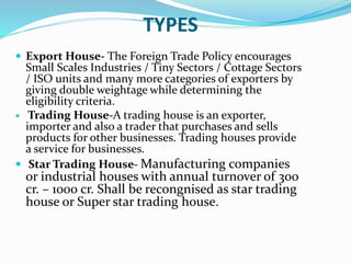 Meaning of Export House | PPTX