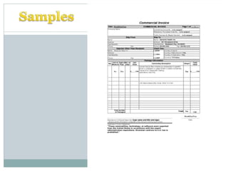 export import procedure and documentation | PPTX