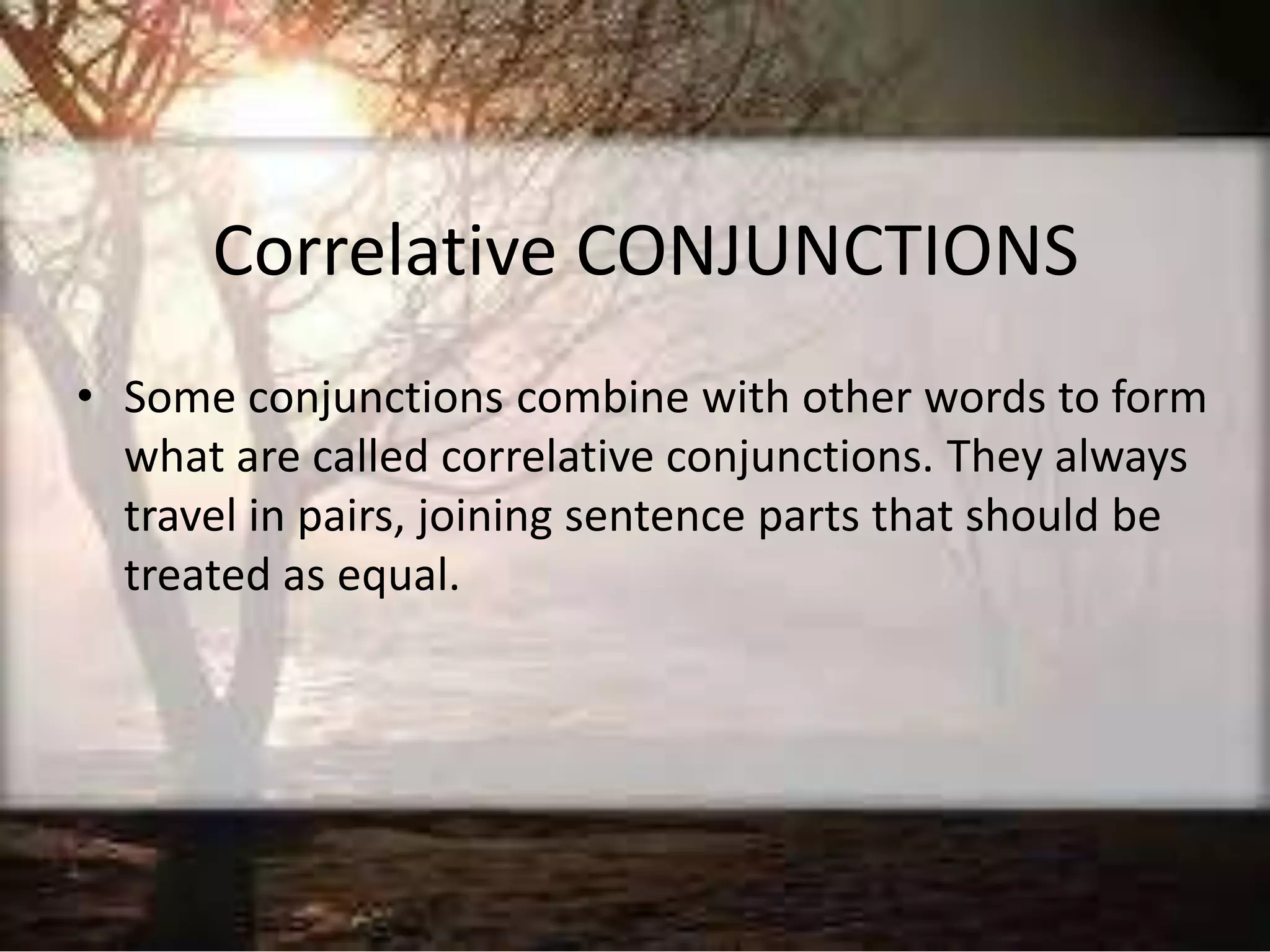 Correlative Conjunctions Ppt