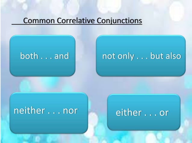 Correlative Conjunctions | PPTX
