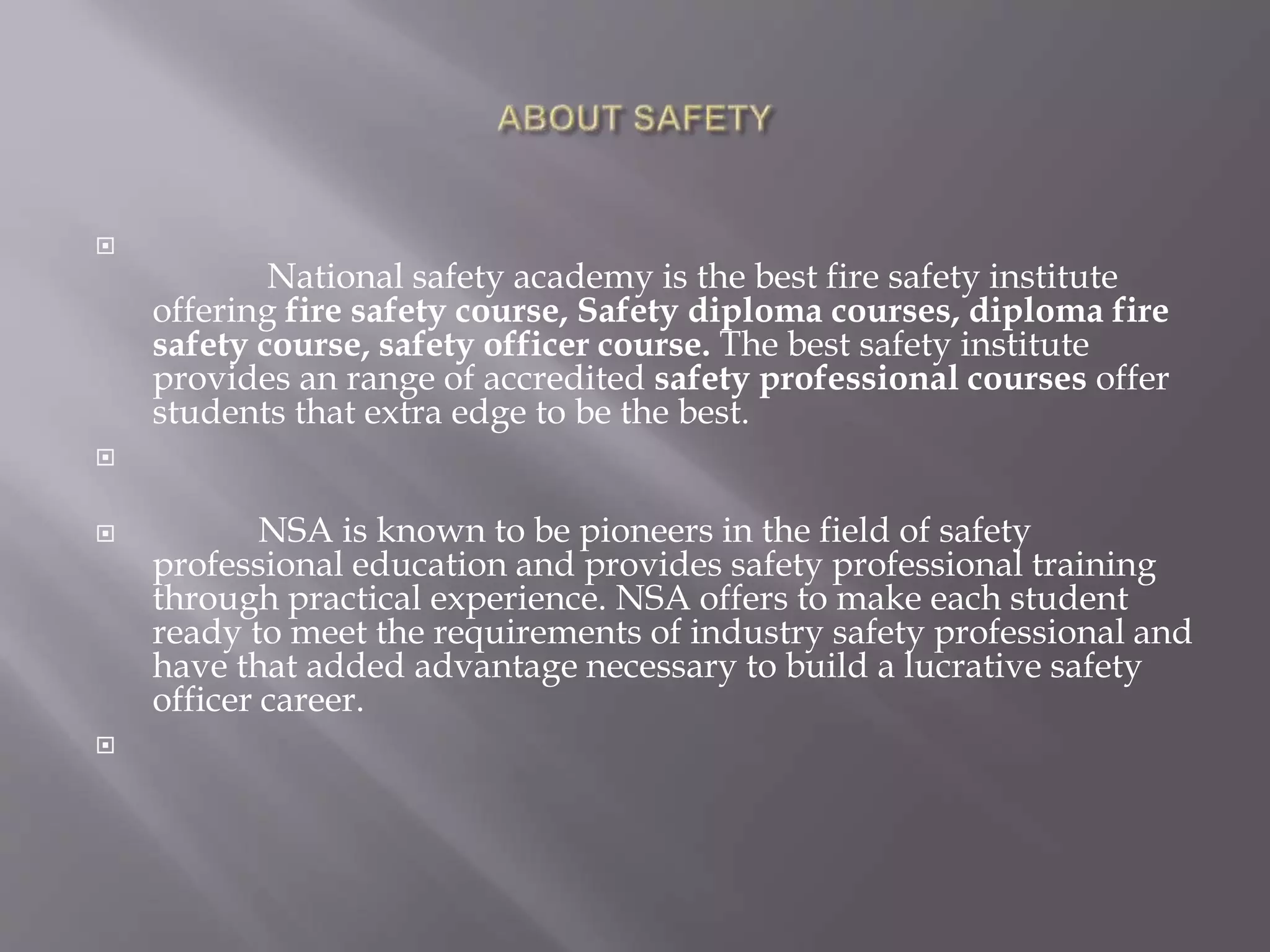 fire and safety officer | PPT