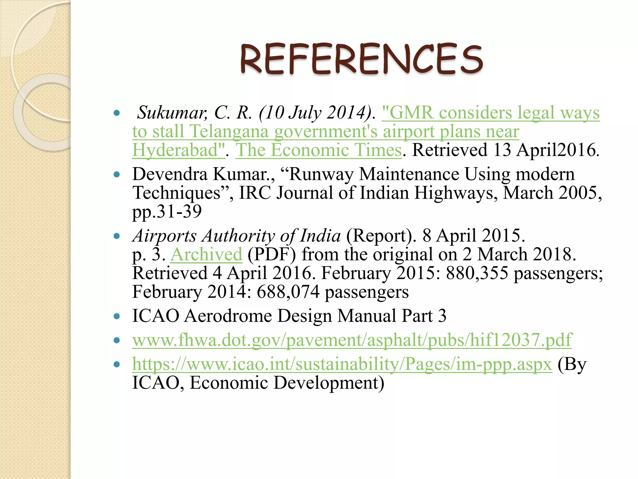 Design Of Modern Airports (RGIA HYD) | PPTX