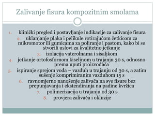 Zalivanje fisura | PPTX
