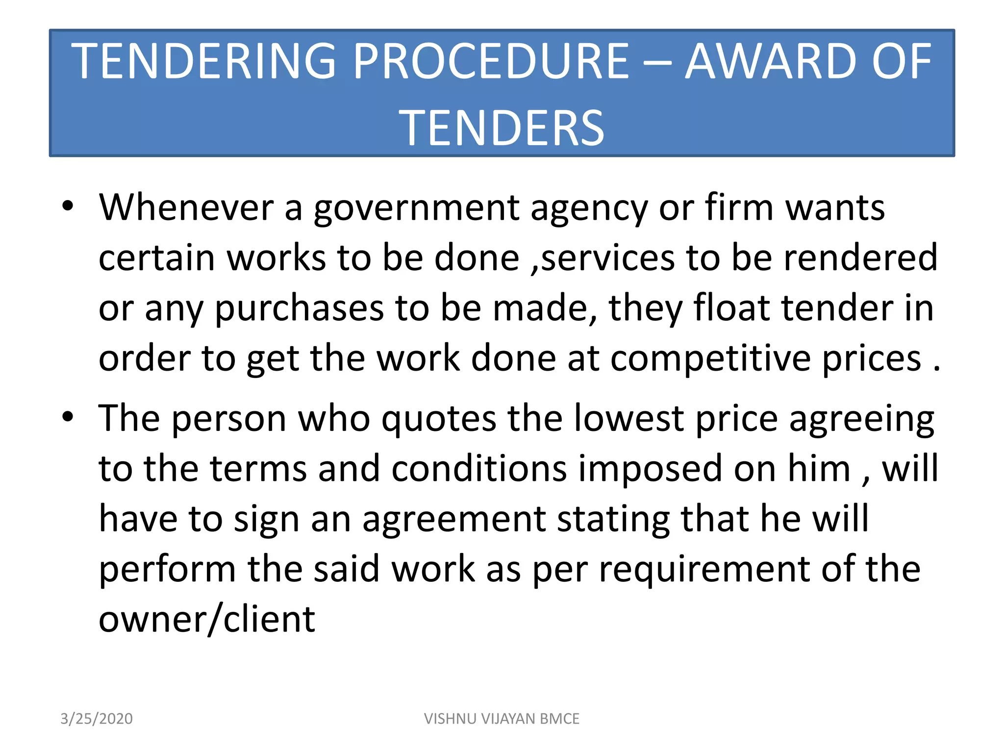 BIDDING-TENDER-CONTRACT | PPTX