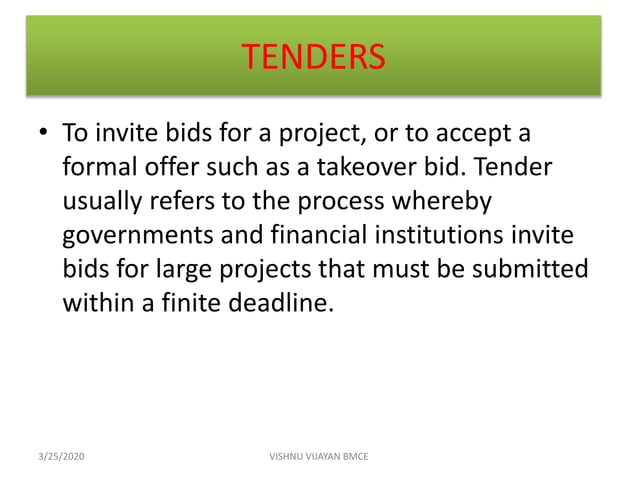 BIDDING-TENDER-CONTRACT | PPTX