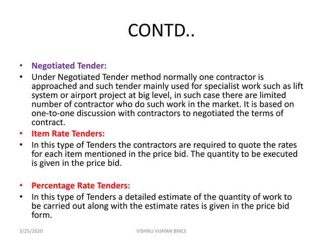 BIDDING-TENDER-CONTRACT | PPTX