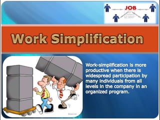 method engineering,work simplification, job design, job simplification ...