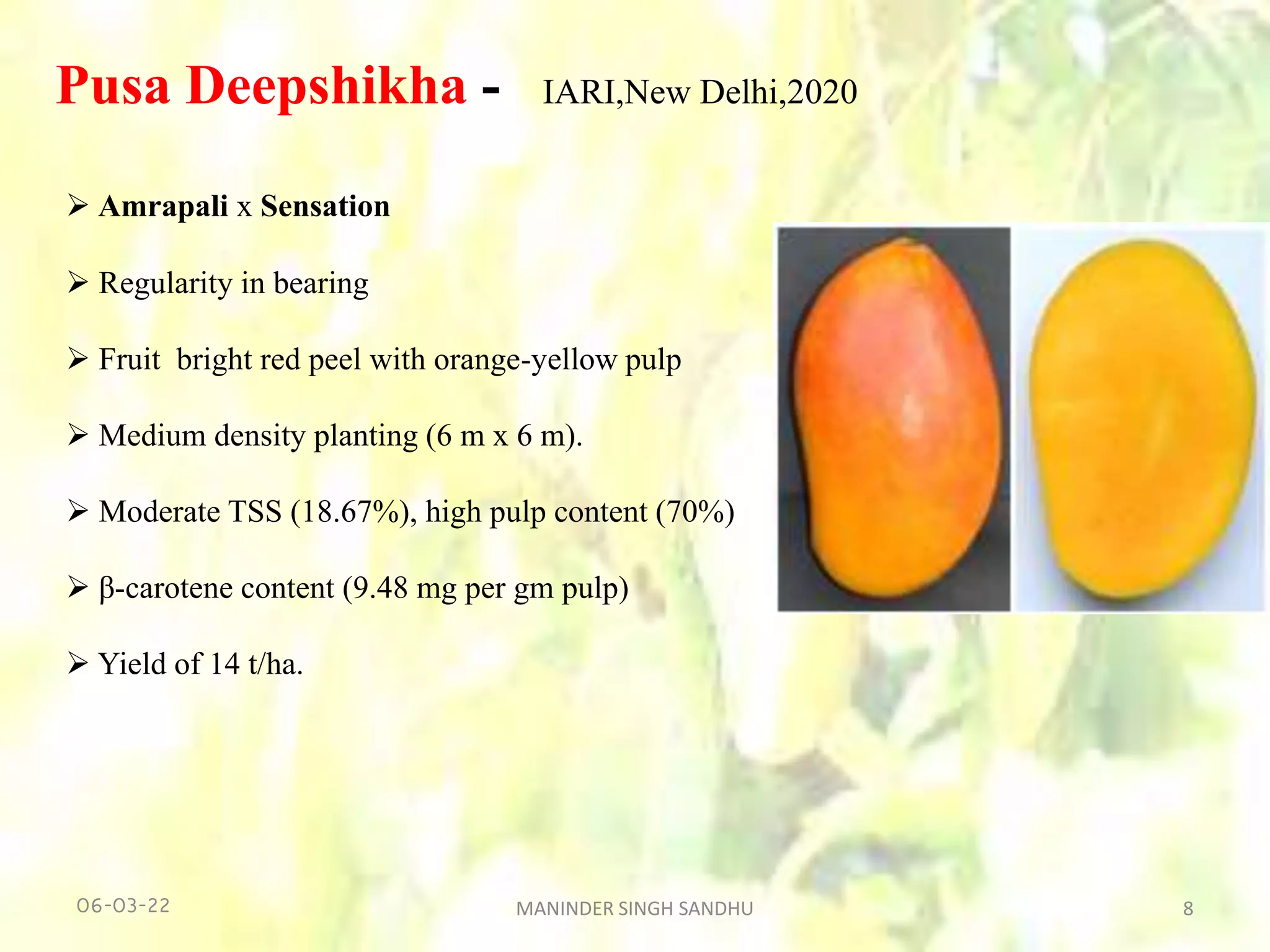 Crop improvement through different breeding method - Mango, Citrus ...
