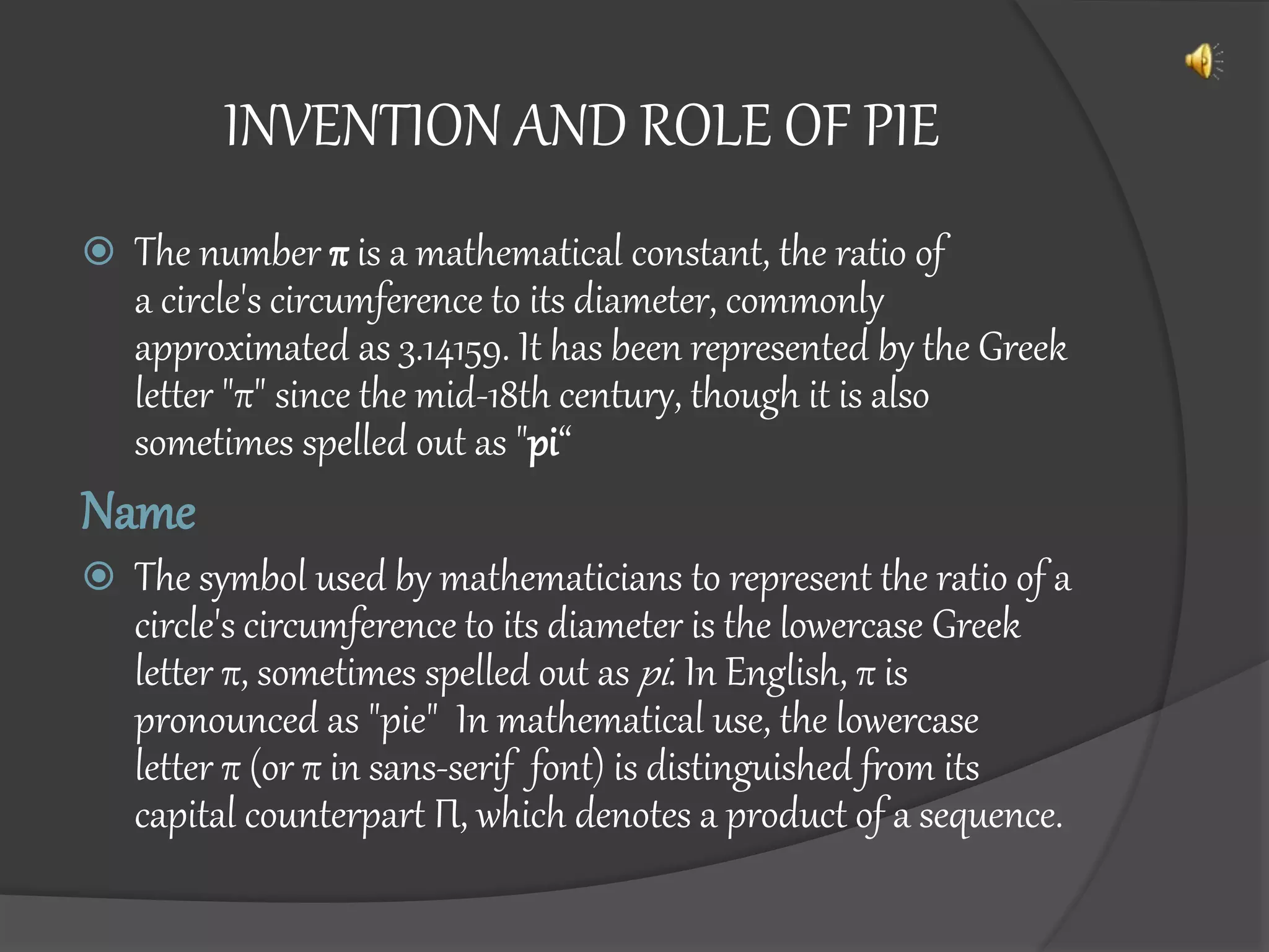 invention of pi | PPTX
