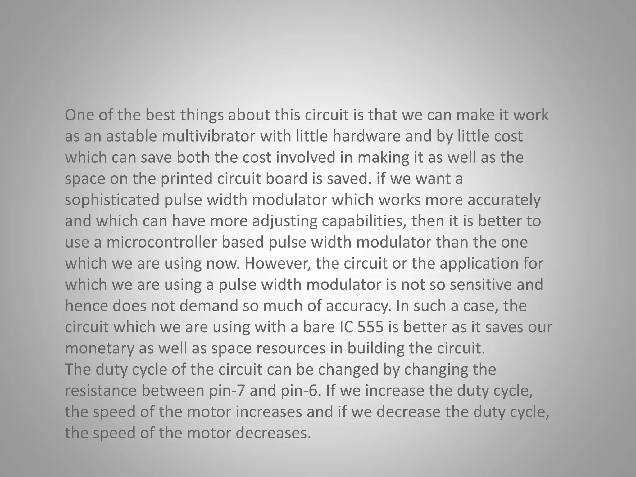 Speed Control Of Dc Motor Using Pulse Width Modulation Technique Pptx