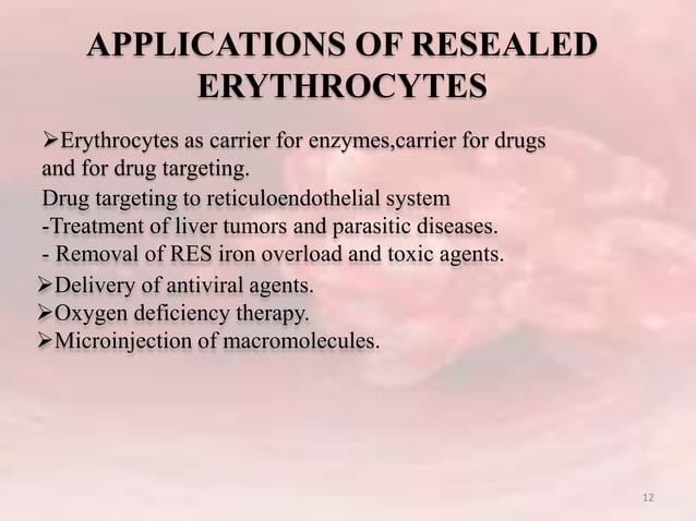 Resealed erythrocytes | PPTX