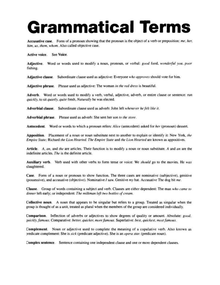 Grammatical Forms Grammatical Forms