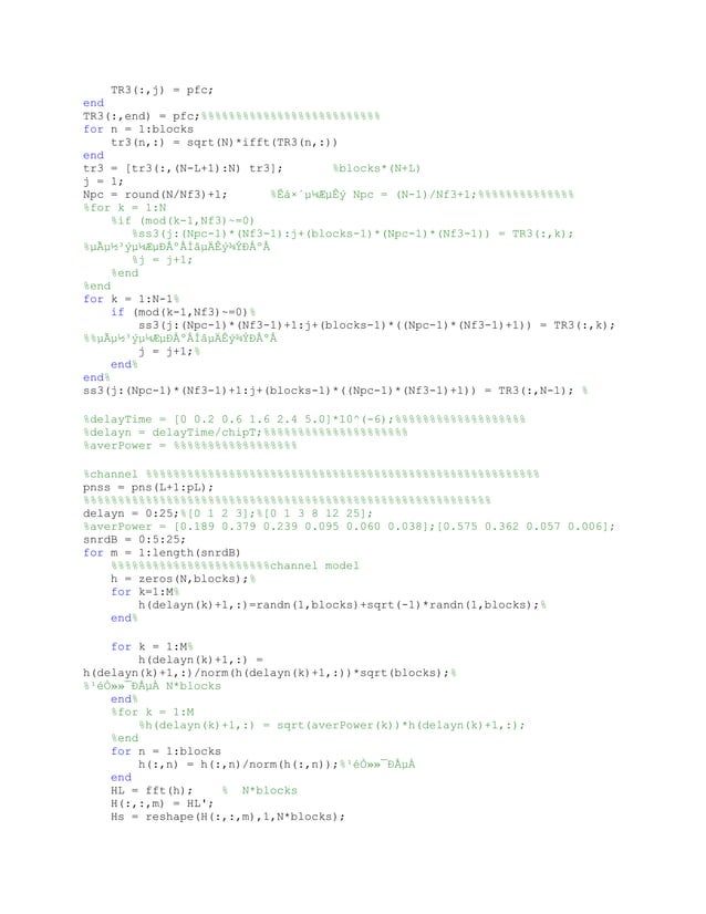 matlab code for channel estimation for ofdm | DOCX | Telecommunications ...