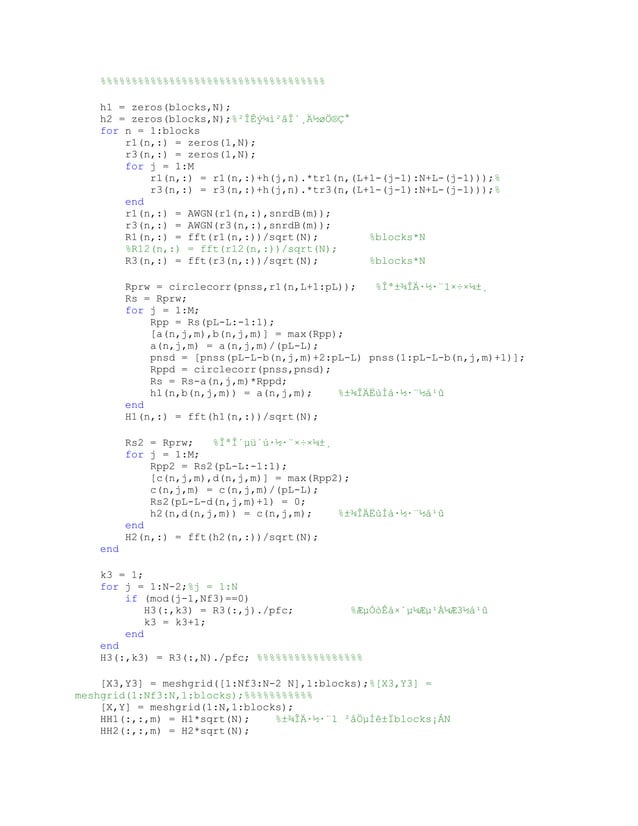 matlab code for channel estimation for ofdm | PDF