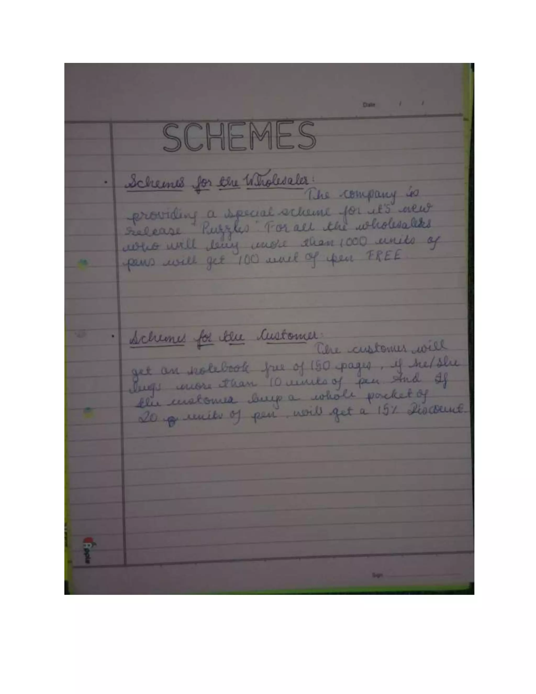 Marketing Project on Pen | DOCX