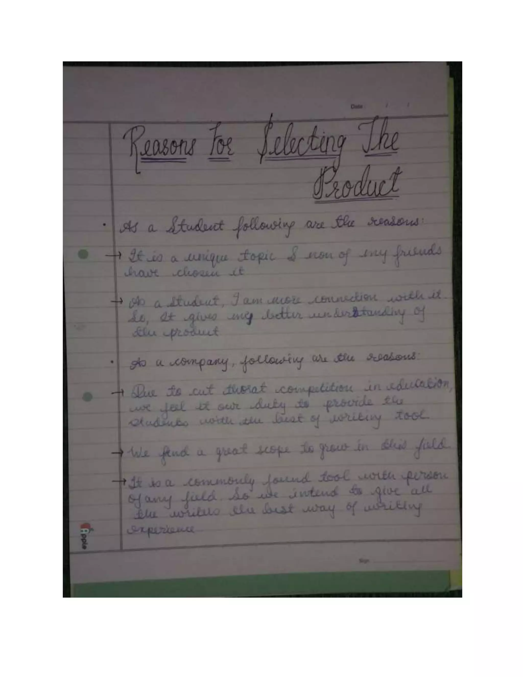 Marketing Project on Pen | DOCX