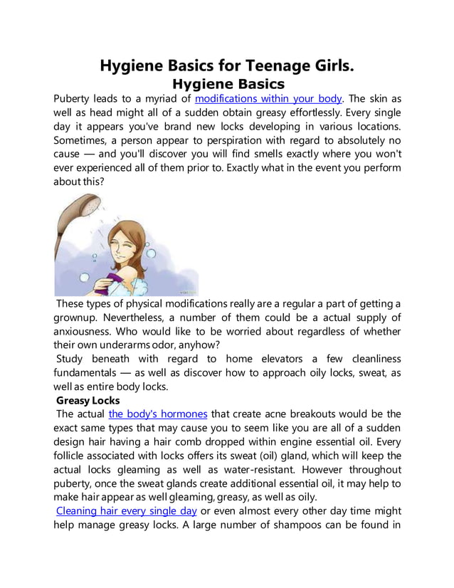 Teenage Girls- Hygiene basics. | PDF