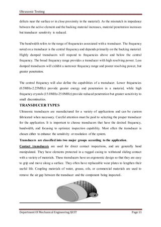 ULTRASONIC TESTING REPORT | DOCX