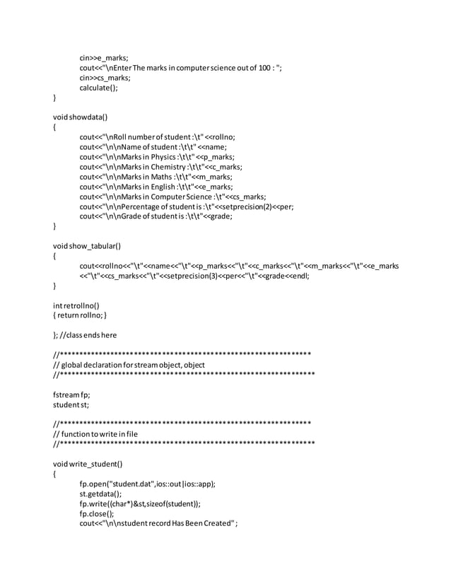 Computer Science C Project Class Xii Pdf