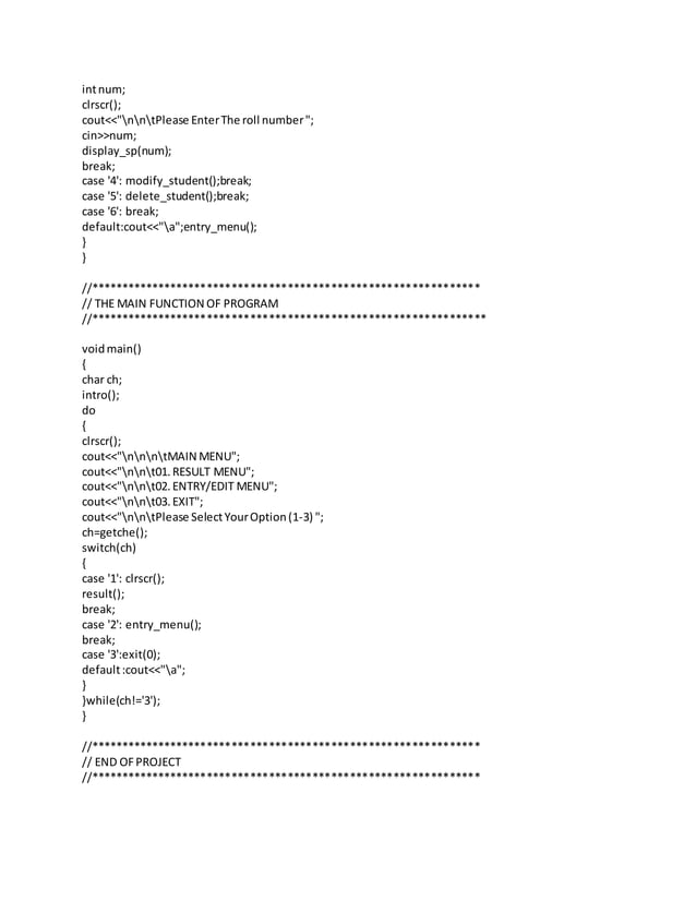 Computer Science C Project Class Xii Pdf