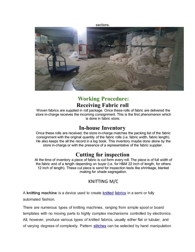 Factory visit repot | DOCX | Needlework | Arts and Crafts