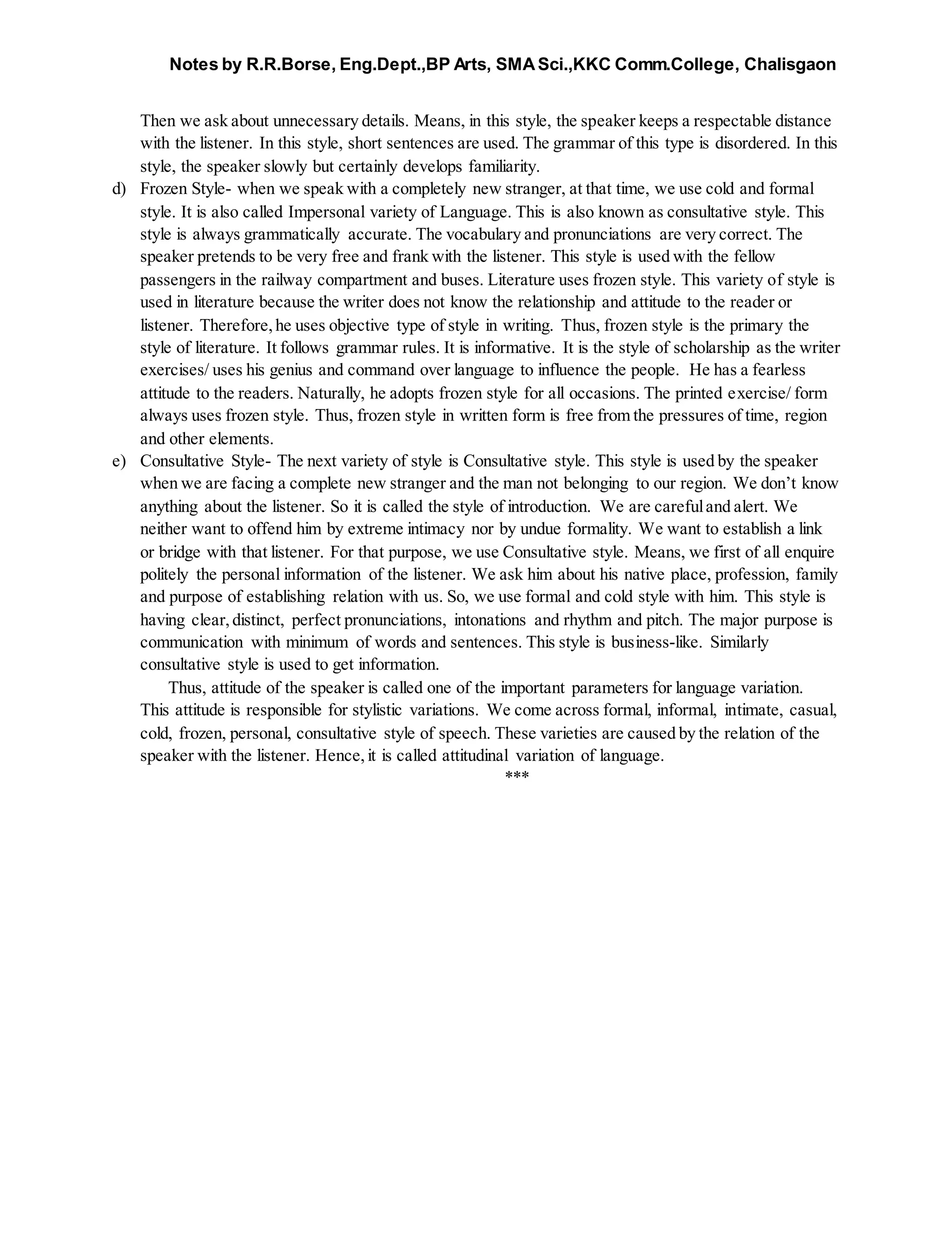 Language and its varieties | DOCX