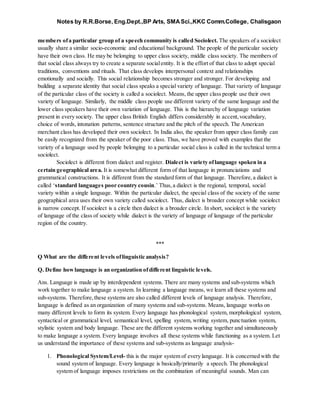 Language and its varieties | DOCX