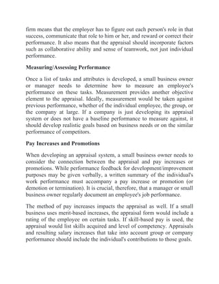 PERFORMANCE APPRAISAL AND ASSESSMENT | PDF