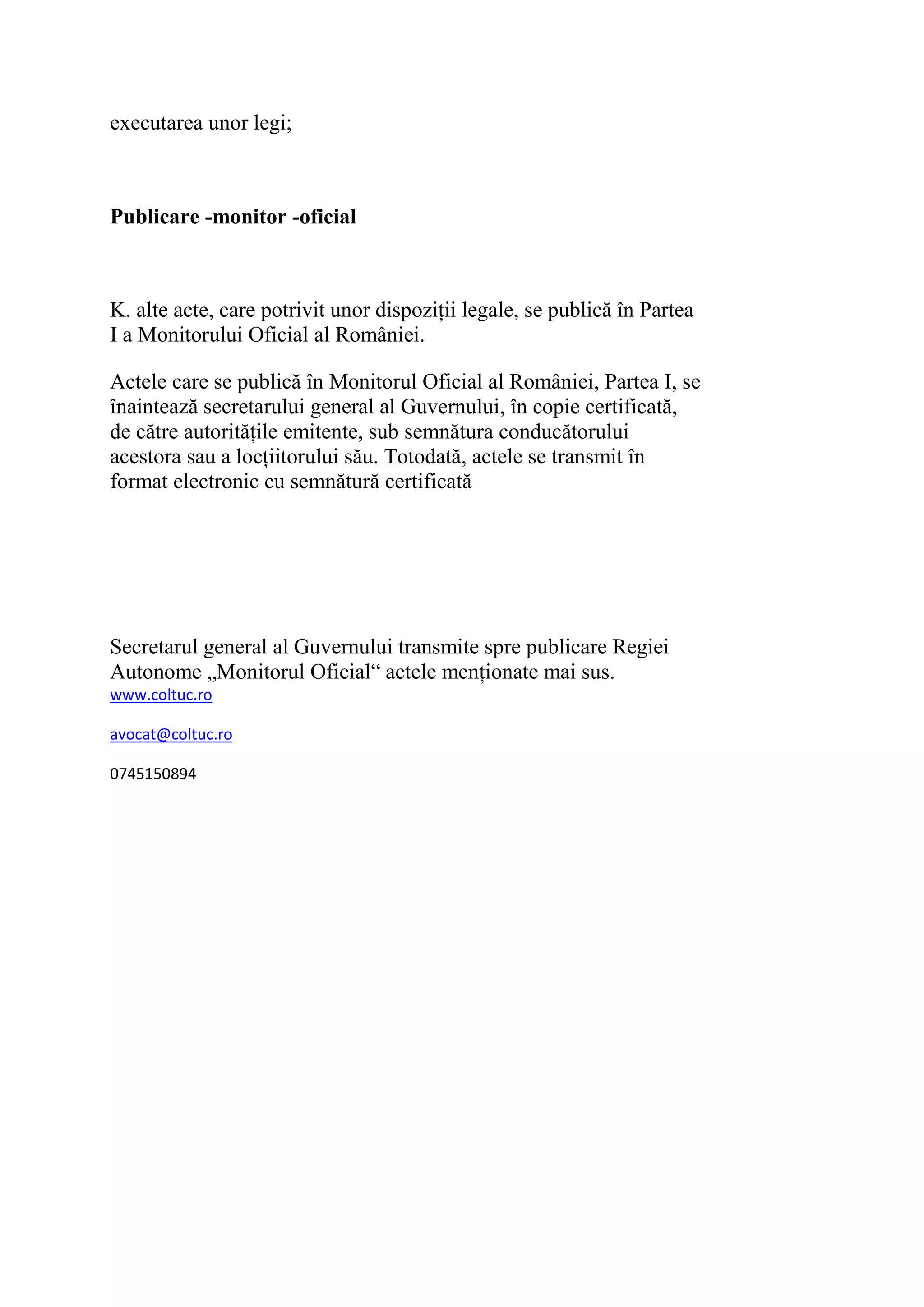 Publicare monitor oficial | DOCX