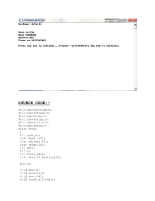 HOTEL MANGEMENT | DOCX